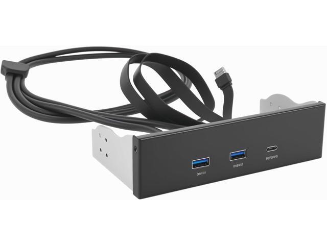 USB Front Panel Hub GEN2x2, 5.25 Inch 3 Ports with USB A & Type C ...
