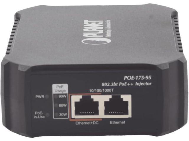 POE-175-95 Single-Port 10/100/1000Mbps 802.3bt PoE++ Injector (95 Watts ...