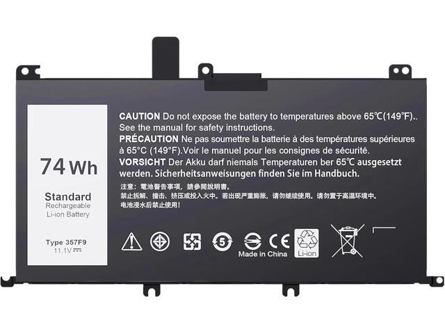 74WH 357F9 Laptop Battery Replacement for Dell Inspiron 15 7000 Gaming ...