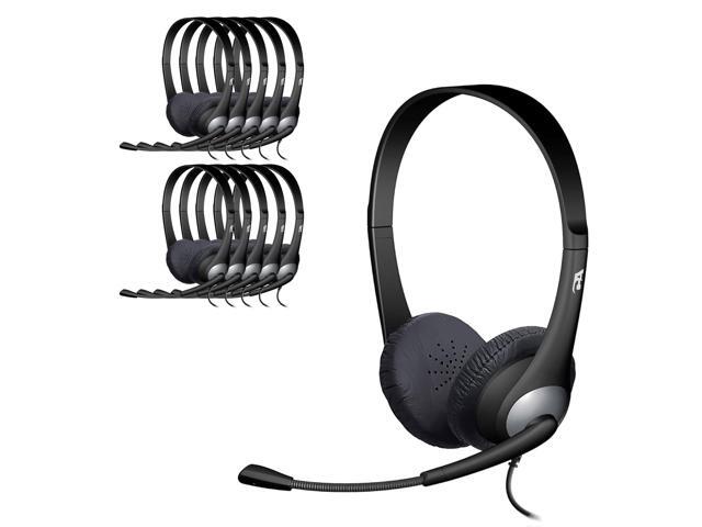Cyber Acoustics AC-204 Carton of 24 Stereo Classroom Headsets w/Single ...