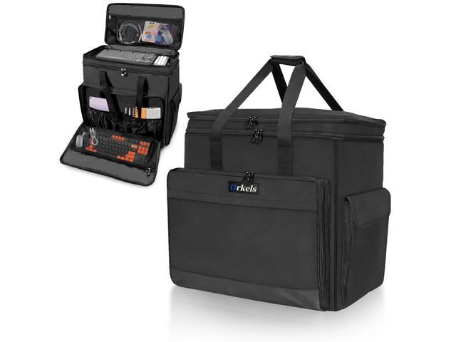 XIDIHF Double-Layer Desktop PC Tower Carrying Case, Travel Storage Bag ...