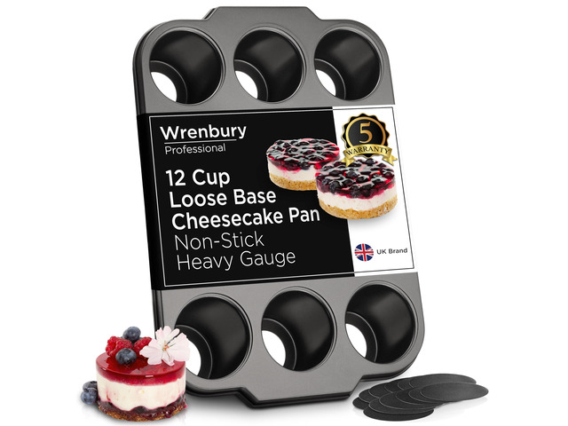 Pro Mini Cheesecake Pan - Nonstick Carbon Steel, Removable Bottom, 12 ...