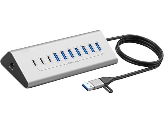 USB Hun 7/10 Port Splitter USB3.0 Type C Hubs High Speed Transmission ...