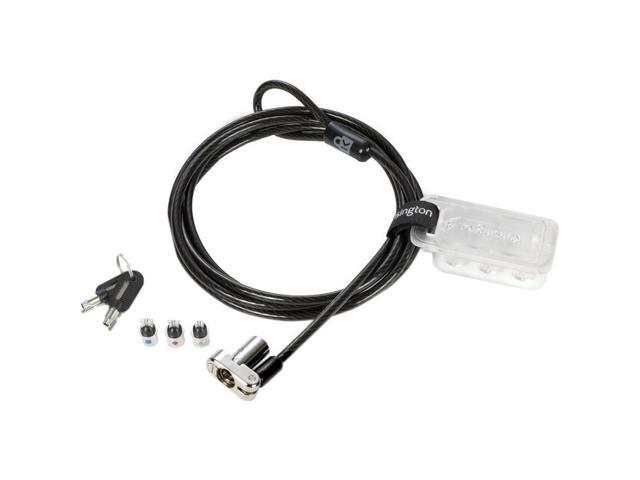Kensington Universal 3-in-1 Keyed Laptop Lock - Carbon Steel, Plastic ...