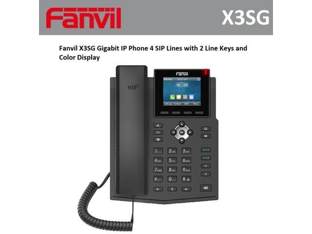 Fanvil X3SG Gigabit IP Phone 4 SIP Lines with 2 Line Keys and Color ...