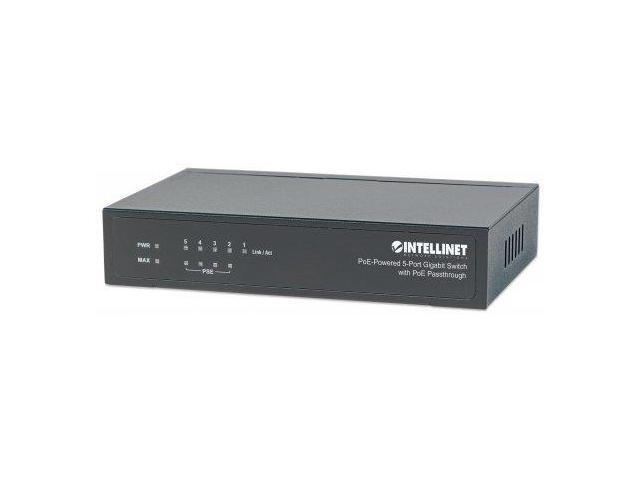 Intellinet PoE-Powered 5-Port Gigabit Switch with PoE Passthrough ...