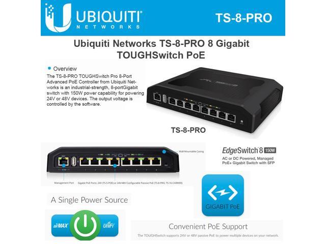 Open Box: Ubiquiti TOUGHSwitch PoE Pro Gigabit Switch 8 Ports Managed ...