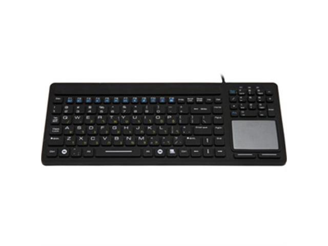 Silicone Slim Waterproof USB Full Size Keyboard Touchpad KB-107 by DSI ...