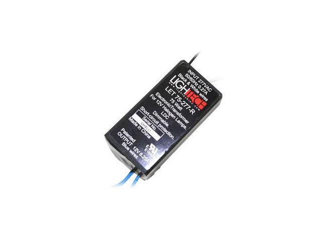 LighTech 75277 - 75 watt 277 volt Electronic Transformer (LET 75-277-R ...