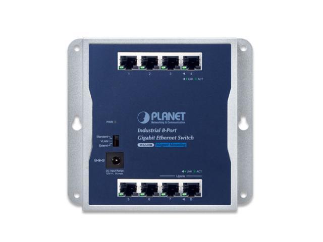 Planet Industrial 8-Port 10/100/1000T Wall Mounted Gigabit Ethernet ...