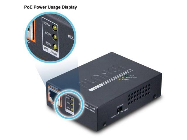 Planet POE-171A-95 Single-Port 10/100/1000Mbps 802.3bt Ultra PoE ...