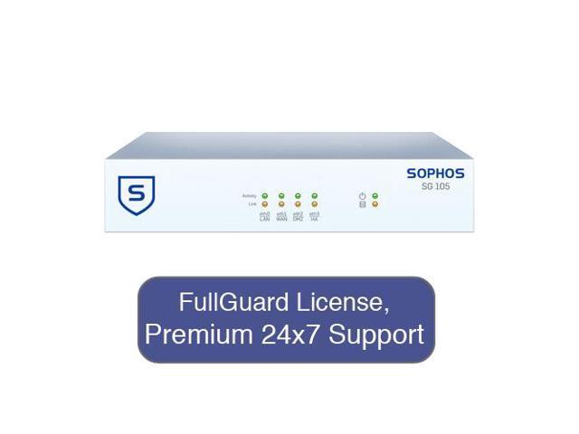 Sophos SG 105 / SG105 Firewall Security Appliance TotalProtect Bundle with 4 GE ports, FullGuard ...