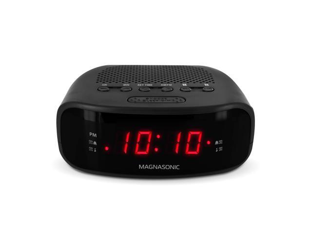 Magnasonic Digital AM/FM Clock Radio with Battery Backup & Dual Alarm ...