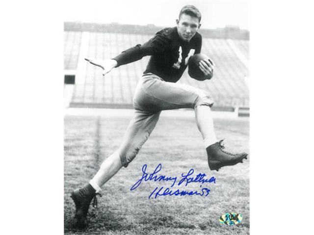 Johnny Lattner signed Notre Dame Fighting Irish B&W 8x10 Photo (blue ...