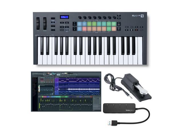 Novation FLkey 37 37-Key MIDI Keyboard Controller for FL Studio Bundle ...