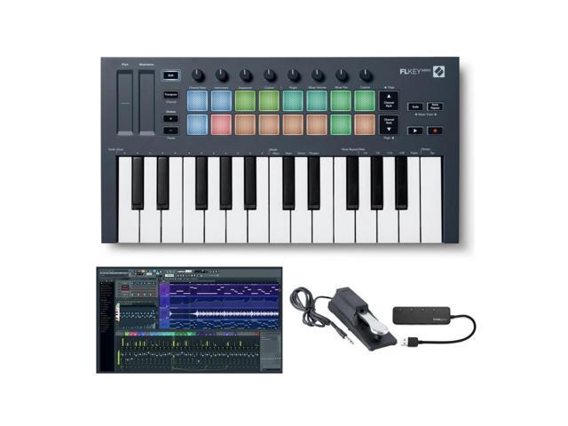 Novation FLkey Mini 25-Key MIDI Keyboard Controller for FL Studio ...