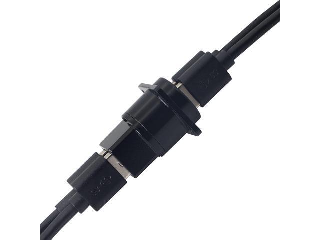 QIANRENON USB 3.0 Socket Dual USB Panel Mount Solderless Connector, USB ...