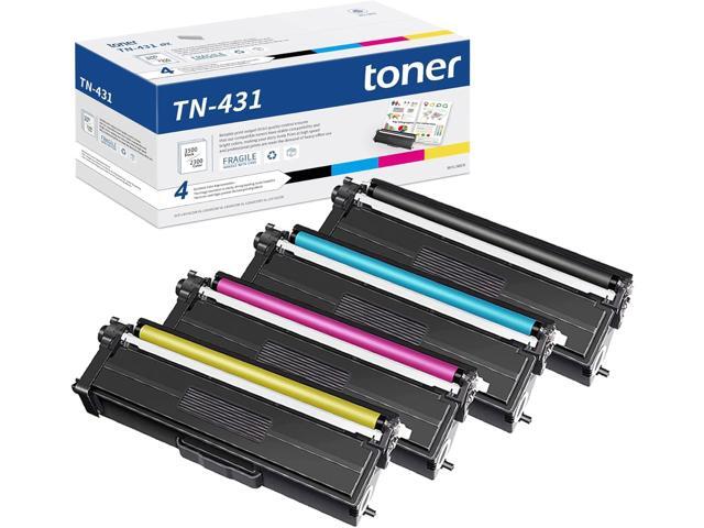 TN431 TN-431 Toner Cartridge TN431 BK/C/M/Y Toner (4 Pack) Replacement ...