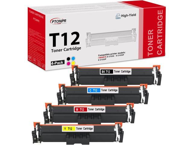 T12 High-Yield Toner Cartridge Set 4-Pack Replacement for Canon T12 ...