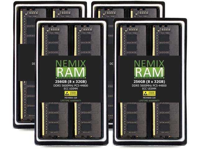 NEMIX RAM 256GB (8X32GB) DDR5 5600MHZ PC5-44800 1.1V 2Rx8 288-PIN ECC ...
