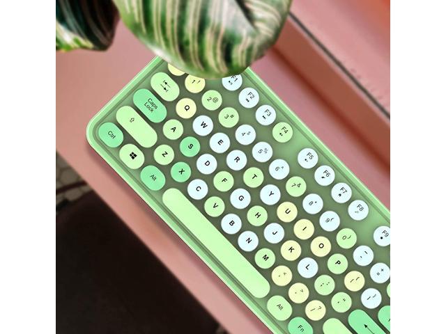 Retro Cute Clicky Typewriter Keyboard Wireless Bluetooth Mechanical ...