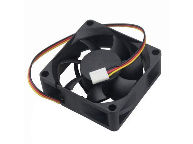GDSTIME 12V DC 3PIN 70mm Fan, 70mm x 70mm x 25mm Brushless Cooling Fan ...