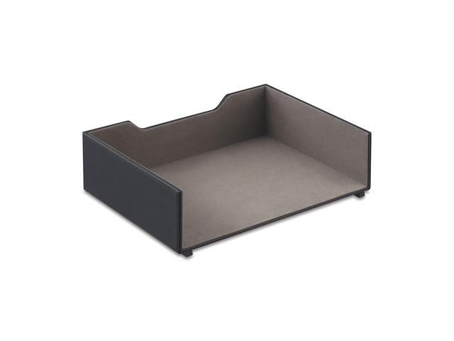 Staples Side Loading Letter Tray Black Faux Leather (45051) 1235456 ...