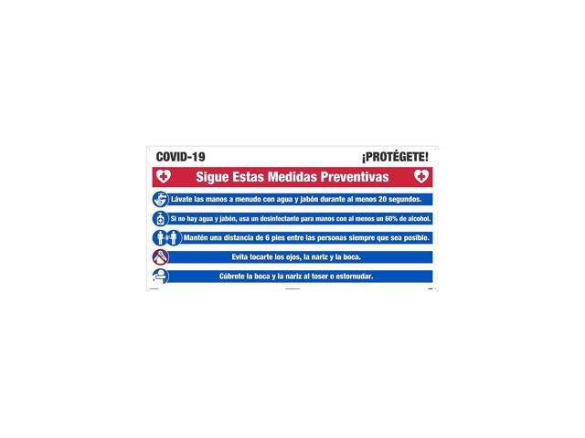 National Marker Wall Sign "COVID-19 Protect Yourself " Aluminum 2' x 4 ...