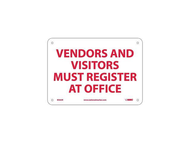 National Marker Notice Signs; Vendors & Visitors Must Register At ...