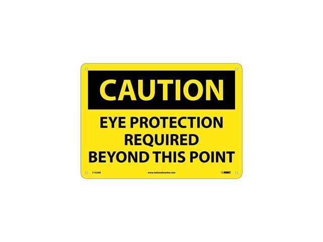 National Marker Caution Signs Eye Protection Required Beyond This