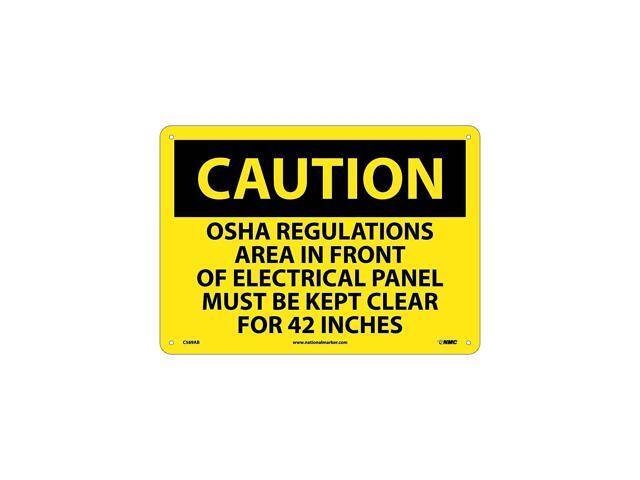 National Marker Caution Osha Regulations Area In Front Or Electrical ...