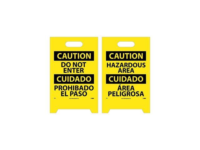 National Marker Floor Signs; Dbl Side Caution Do Not Enter Caution ...