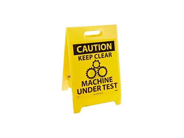 National Marker Floor Sign Dbl Side Caution Keep Clear Machine Under ...