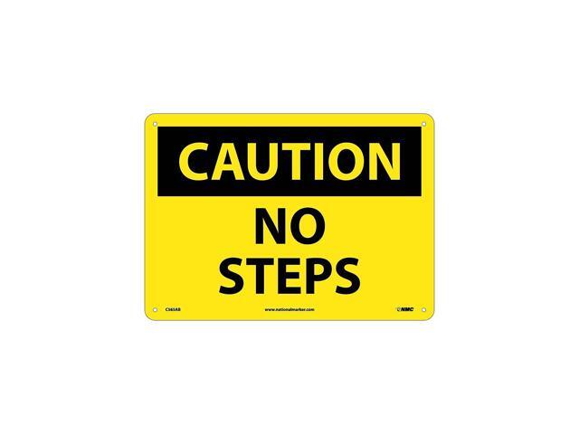 National Marker Caution Signs; No Steps 10X14 .040 Aluminum C565AB ...