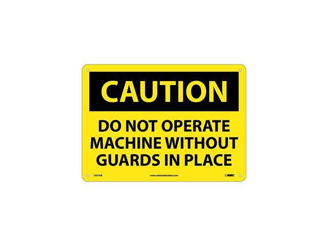National Marker Caution Signs; Do Not Operate Without Guards In Place ...