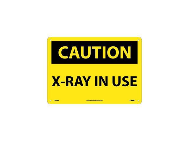 National Marker Caution Signs; X-Ray In Use 10X14 Rigid Plastic C660RB ...