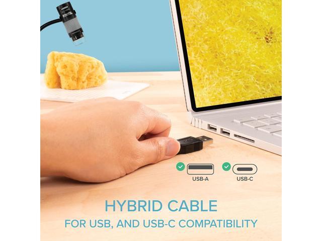Plugable USB 2.0 Digital Microscope with Flexible Arm Observation Stand ...