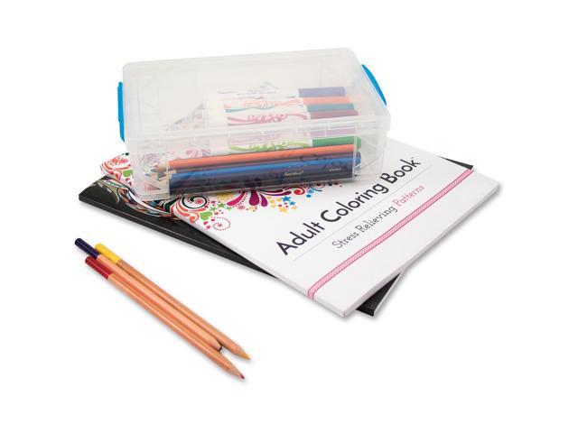 Advantus 37539 Super Stacker Large Pencil Box, 9 X 5 1/2 X 2 5/8, Clear ...