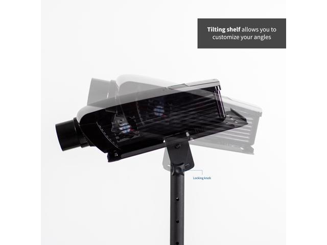 VIVO Black Mobile Rolling Projector Stand | Height Adjustable Projector ...