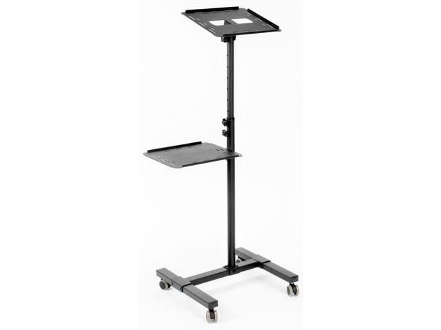 VIVO Black Mobile Rolling Projector Stand | Height Adjustable Projector ...