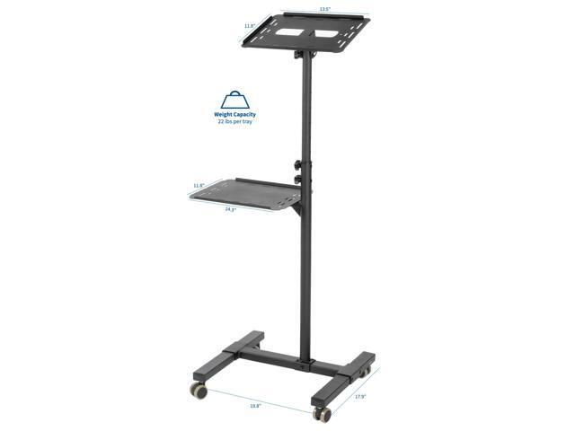 VIVO Black Mobile Rolling Projector Stand | Height Adjustable Projector ...