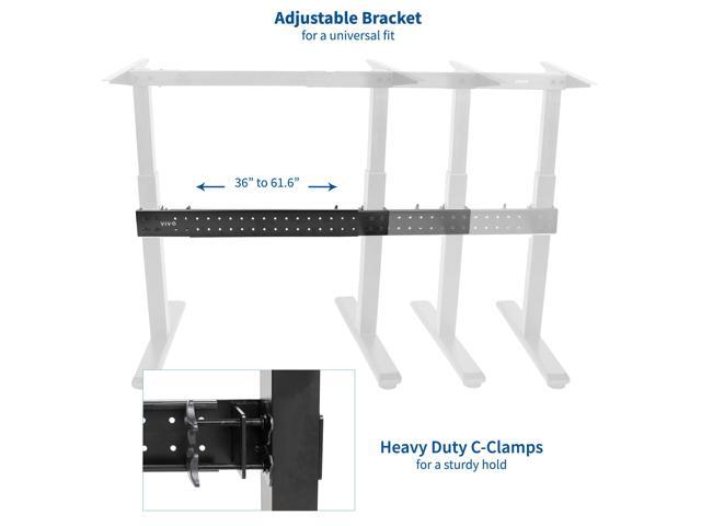VIVO Universal Steel Clamp-on Desk Stabilizer Bar, 36" to 61.6" Bracket ...