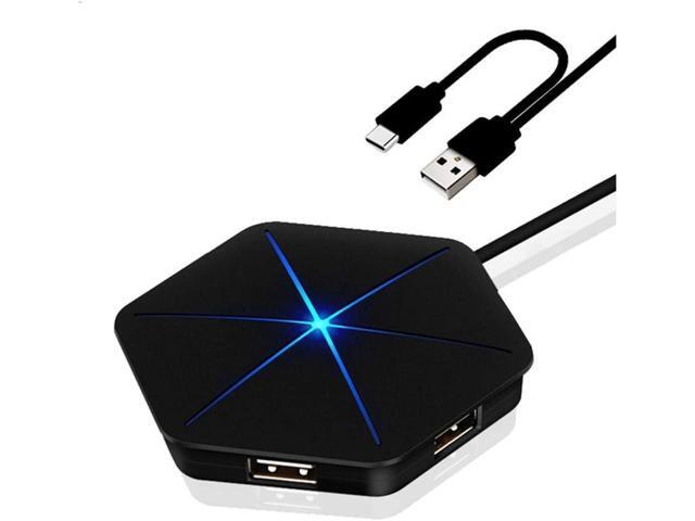USB Hub 6 Port USB2.0 Hub 1m Cable Splitter with TF SD Card Reader Cool ...