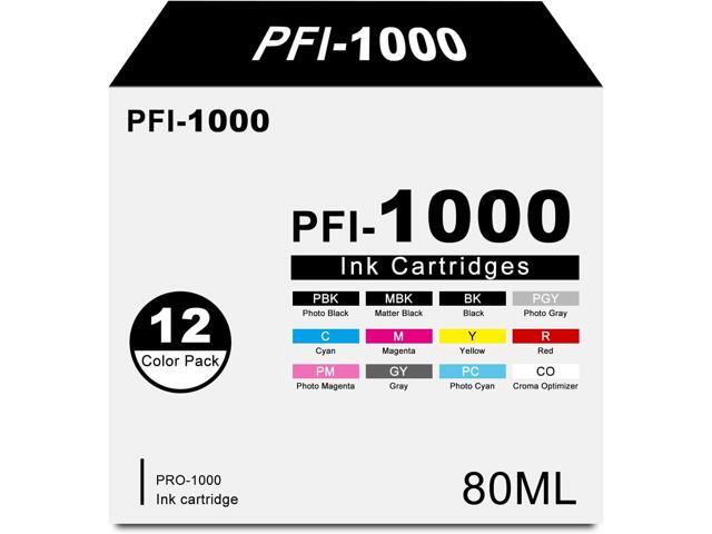 PFI-1000 Ink Tank Replacement for Canon PFI1000 80ML Ink Cartridge for ...