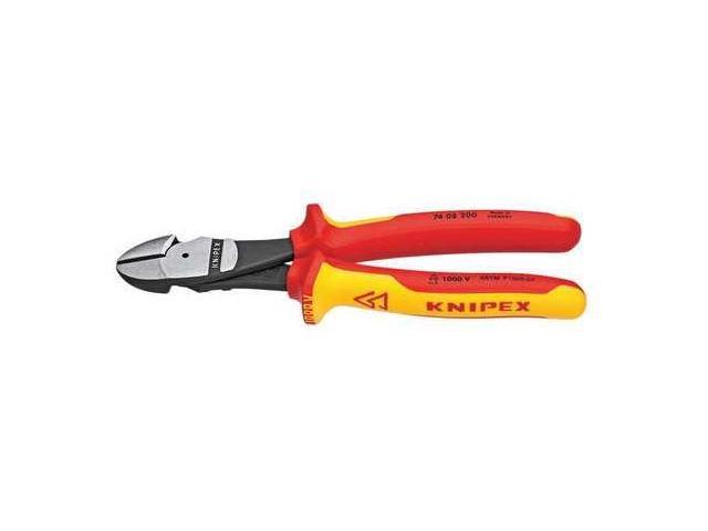 KNIPEX 74 08 200 SBA 8" High Leverage Diagonal Cutter, Insulated ...