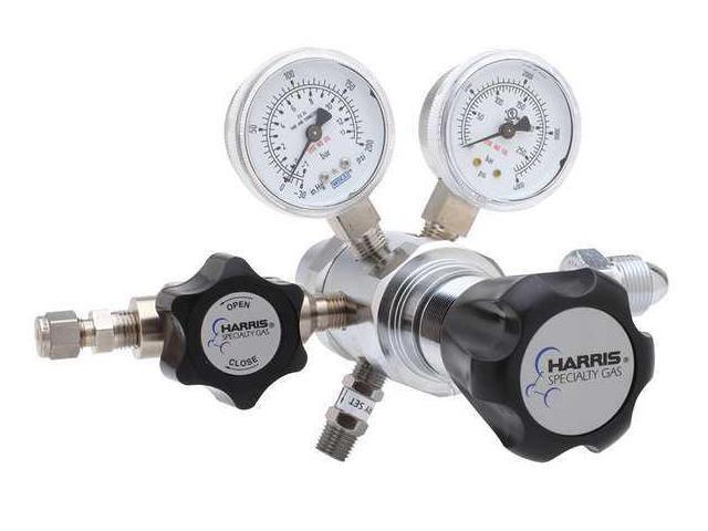HARRIS KH1093 High Purity Gas Regulator, Hydrogen, Methane, Two Stage ...
