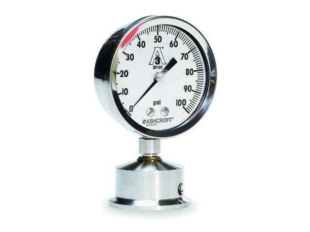 ASHCROFT 25-1032S-15L-200 Pressure Gauge, 0 to 200 psi, 1 1/2 in ...