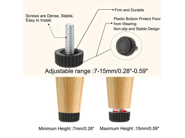 M6 x 18 x 18mm Hand Screw Leveling Feet Adjustable Leveler for Table ...