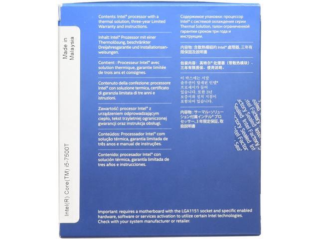 Intel Core i5-7500T Quad-core (4 Core) 2.70 GHz Processor - Socket H4 ...
