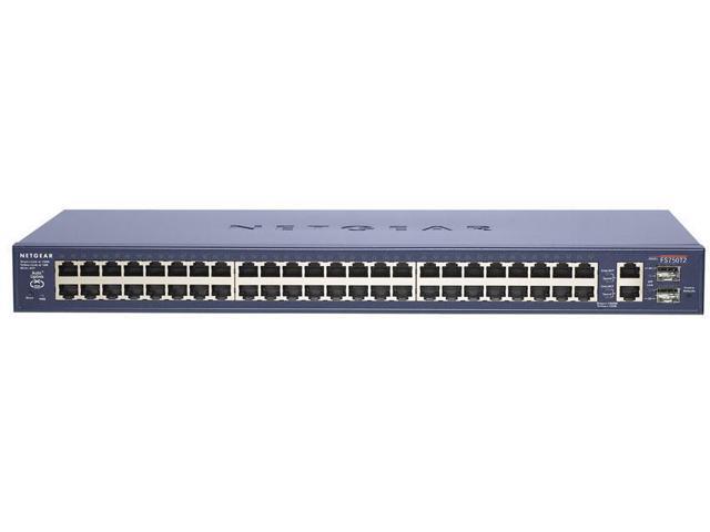 Refurbished: NetGear ProSafe FS750T2 48-Port 10/100 Smart Switch w/ 2 ...